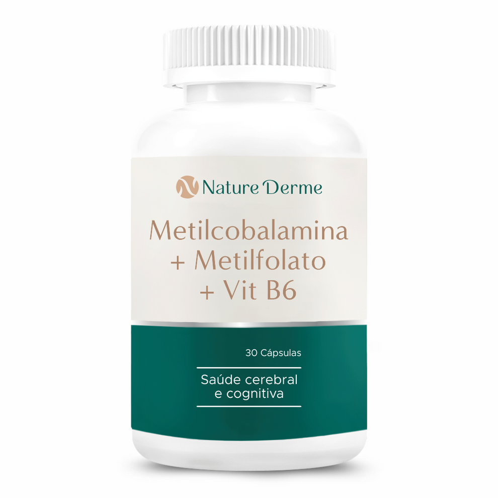 Metilcobalamina + Metilfolato + Vit B6 - Saúde Cerebral – Nature Derme
